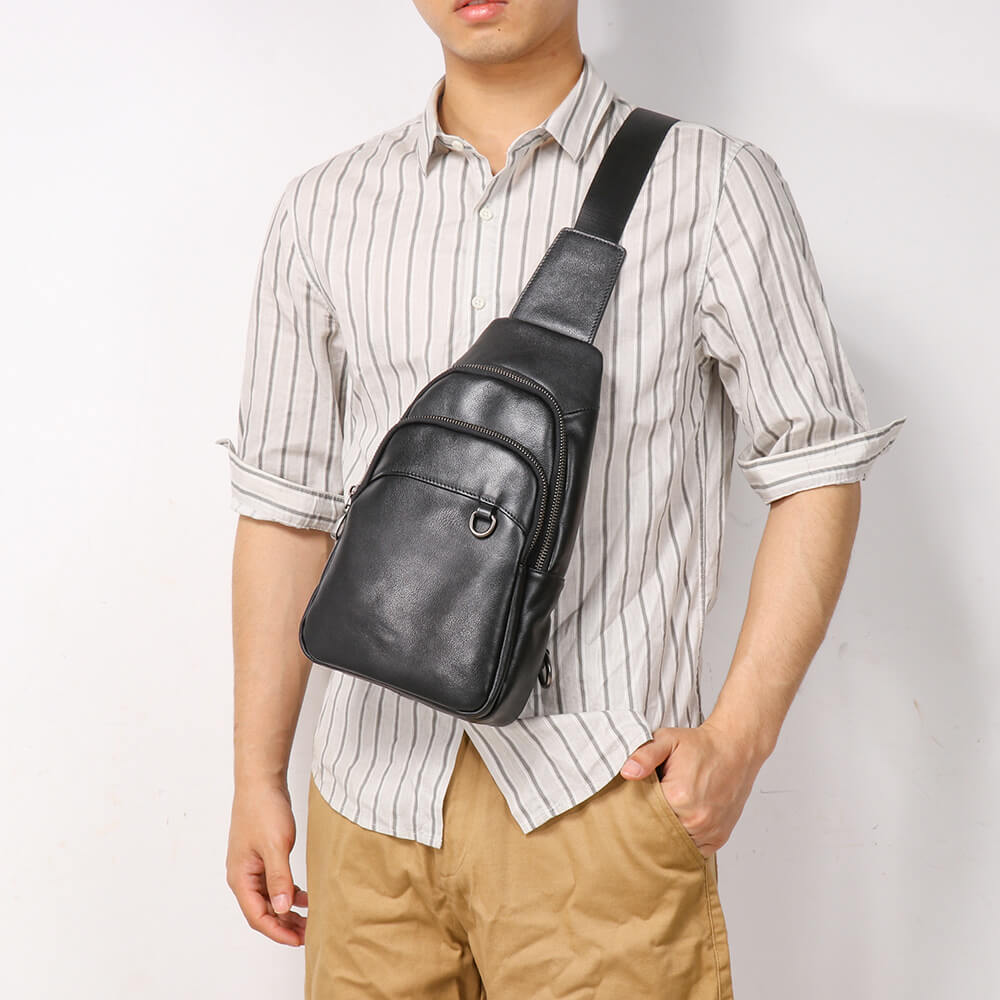 Top Grain Leather Crossbody Sling Bag – Babylon Leather